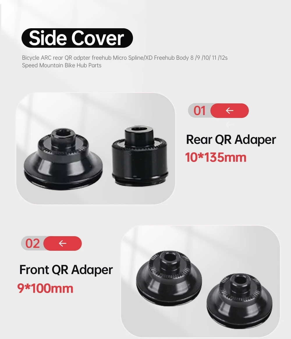 15x100 12x142 Thru Axle End Cap 9x100 10x135 Quick Release Adapters MTB ...