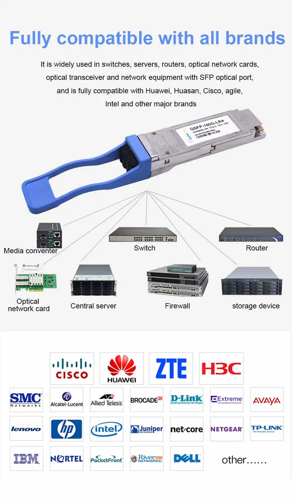 Customization 100 Gigabit Qsfp28 Aoc Cable 5m 10m 20m 30m Fiber Aoc ...