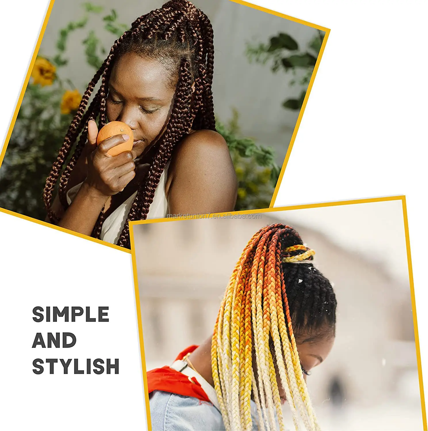 Collapsible Wooden Thread Rack Braids Braid Hair Extension Holder ...