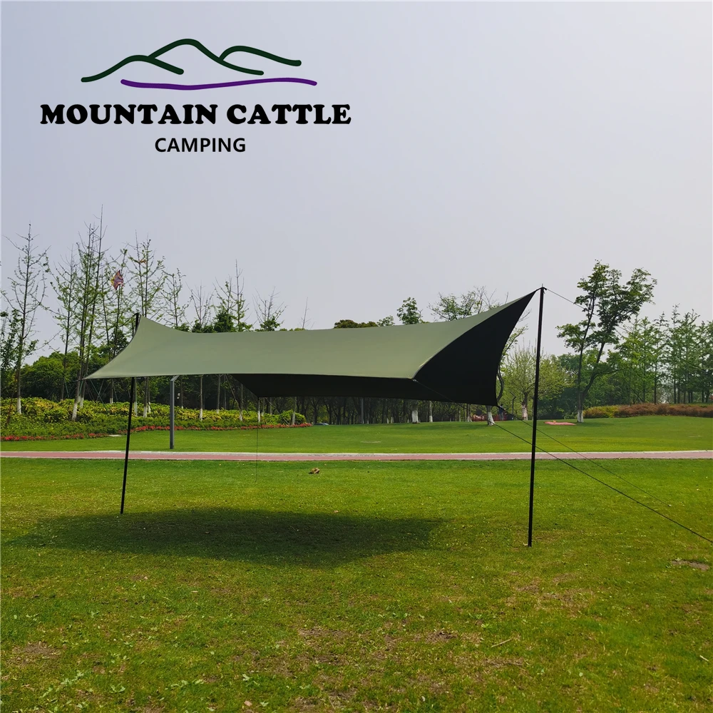 MCETO 4x5m Black Coating Sun Shelter Waterproof 210D Oxford