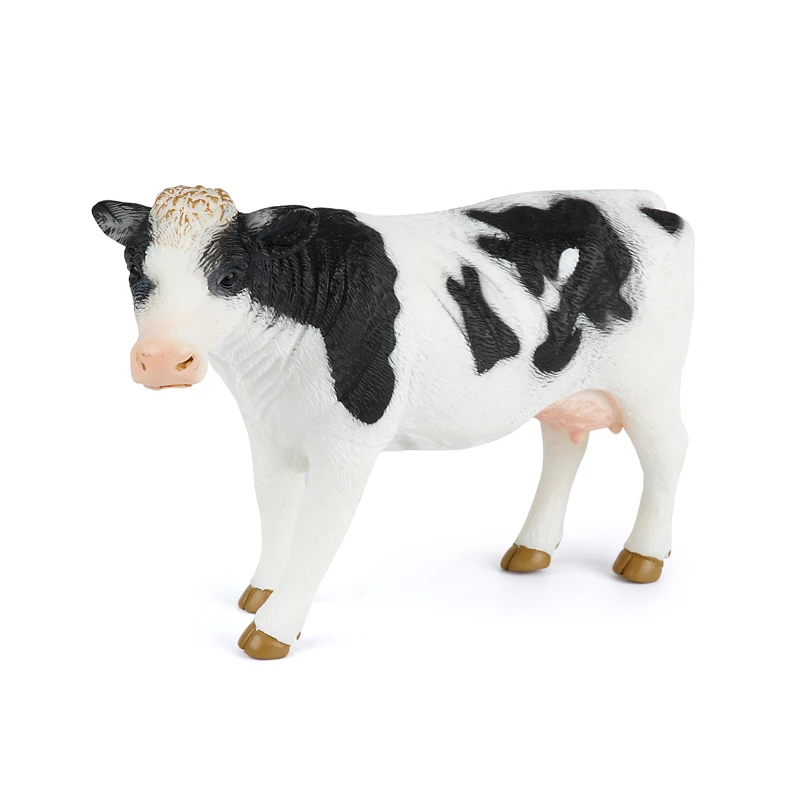 Rubber Farm Animals Model Cow Soft Educational Toys Set
