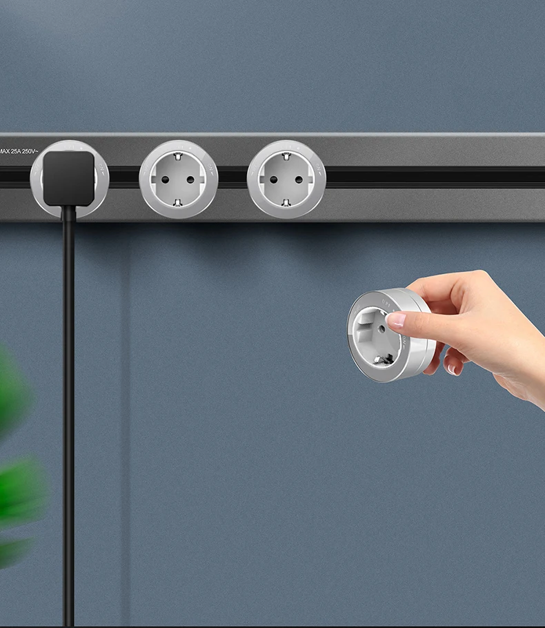 New Wall-mounted Electric Wall Power Track Socket, Home Conference ...