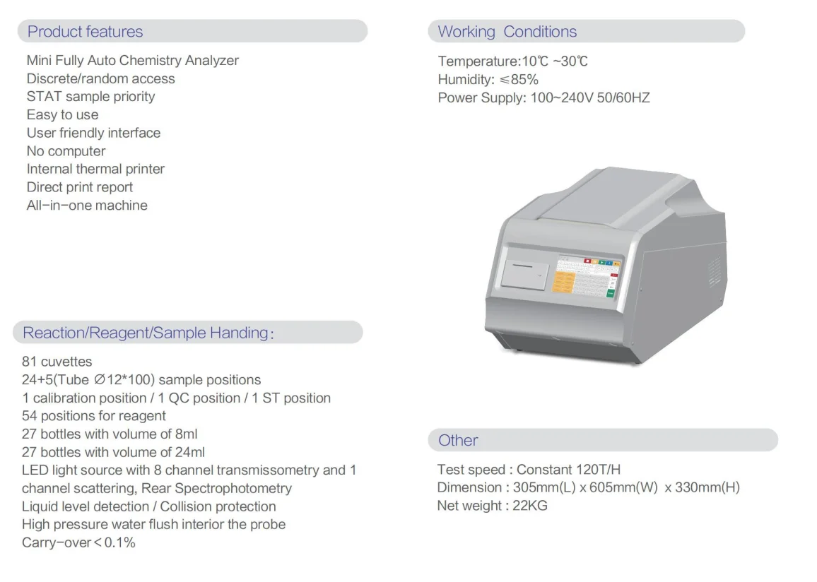 Portable Full-auto Chemical Analysis Clinical Analytical Instruments On ...