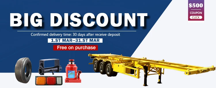 3axles 20ft 40ft Frame Shipping Chassis Skeletal Skeleton Semi Trailer ...