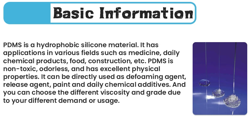 Pdms Defoamers Curing Agent Polydimethylsiloxan Silicone Oil - Buy ...