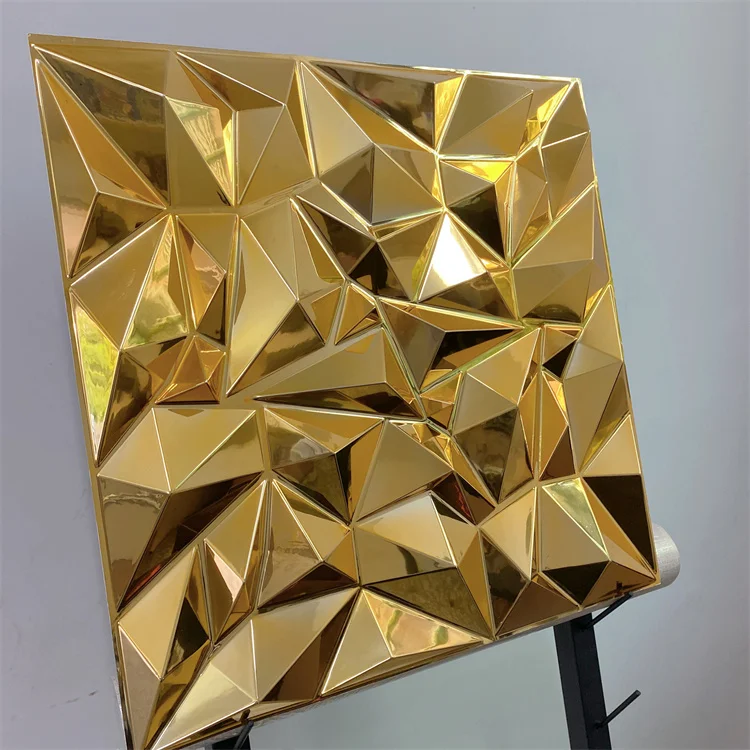 Shiny Gold Wall Panel 3d Decoration Board 3dwallpaper Wholesale New ...