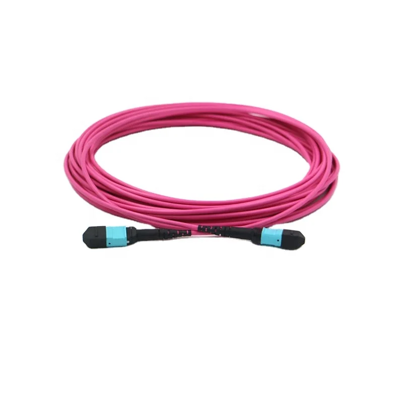 Mpo To Mpo Mpo Apc Mpo Upc 8 Core 12 Core 16core Om4 Fiber Optic Patch Cord Mpo Mtp Patch Cord