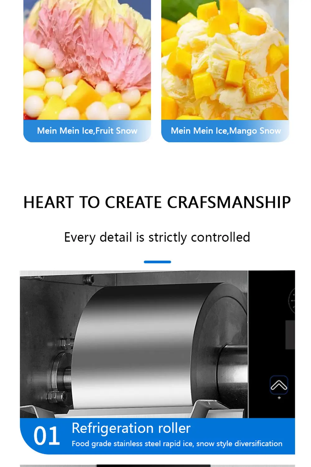 Hot Sale Bingsu Noodle Easy Operation Bingsu Machine Snowflake Ice ...