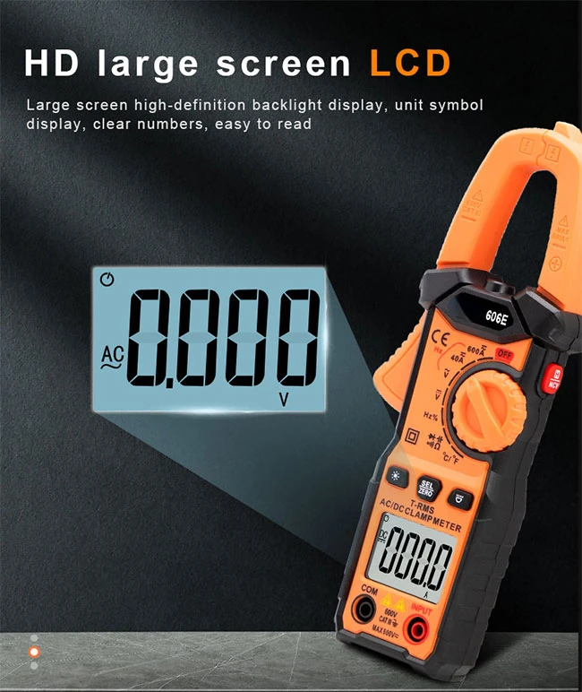 Decca 606e 3999 Counts Clamp Meters Ac Dc Voltage Current 600v 600a 1mf ...