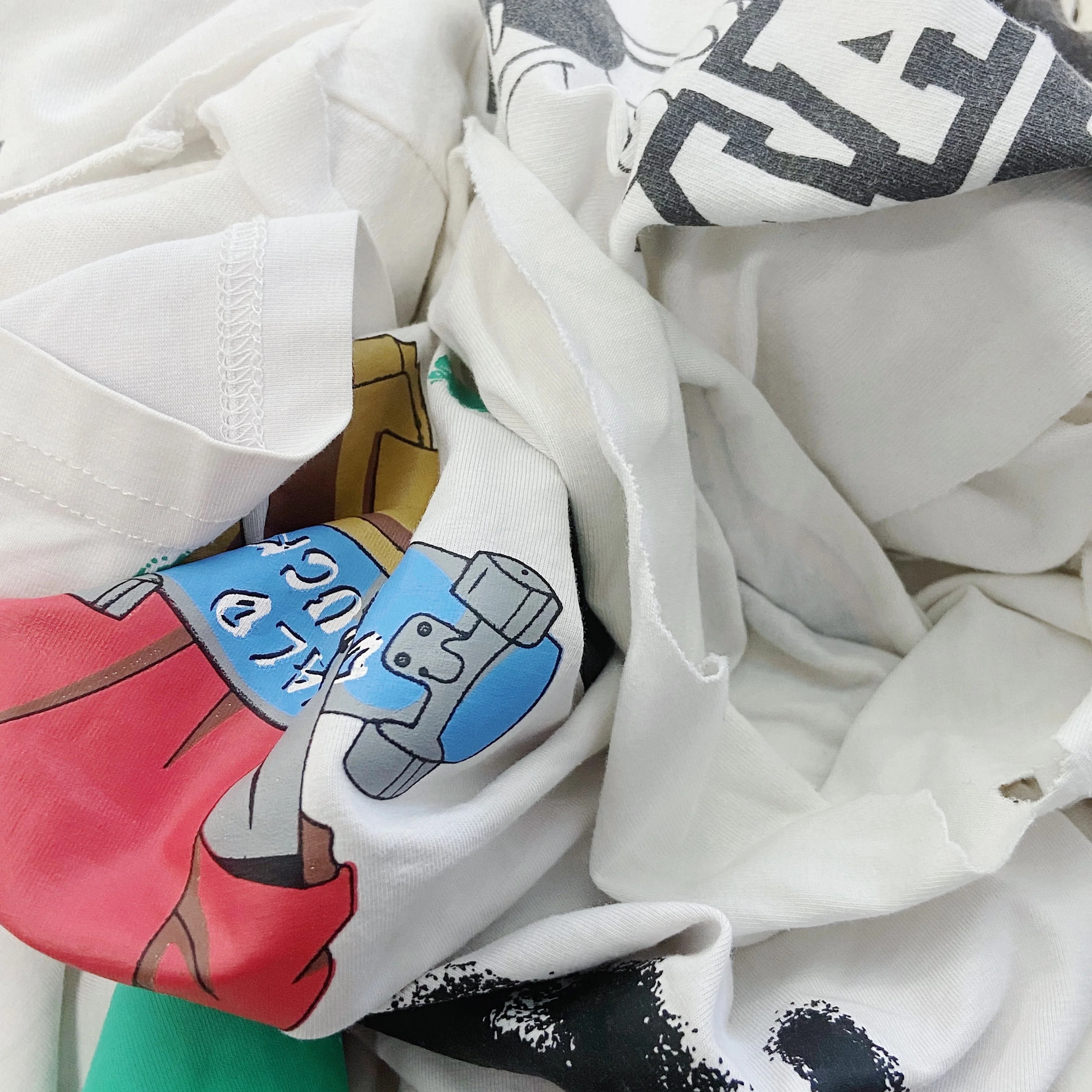 Painter Fabric Textile Waste Recycling Industrial Wiping Rags White T ...