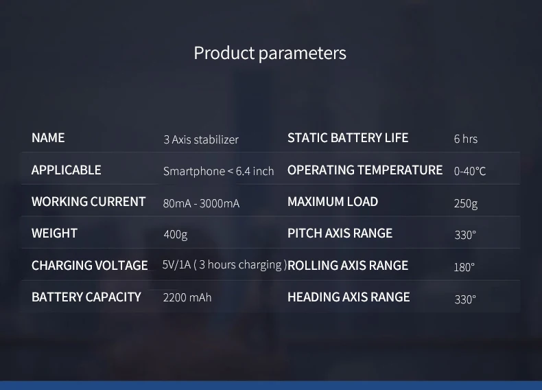 F6 Smart 3-axis Stabilized handheld Camera Tripod with object tracking ...