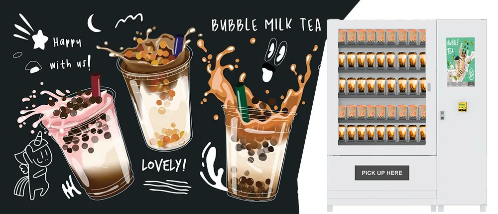 Elevator Vending Machine Drink Bubble Tea Vending Machine for Shopping ...