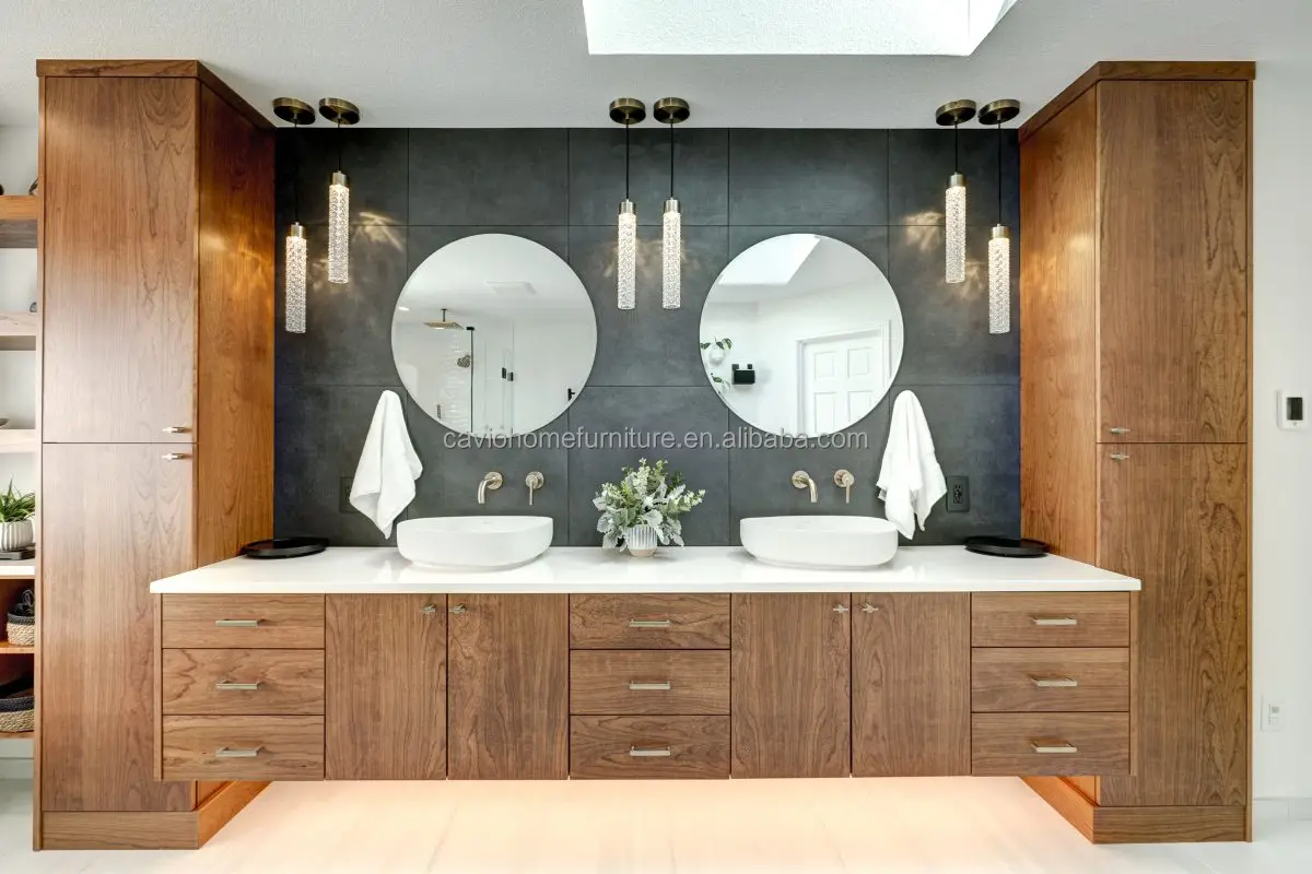 Modern Freestanding Modular Bathroom Vanity Customizable Wooden Design ...