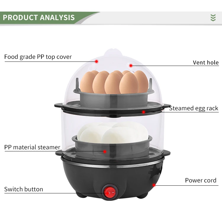 High Quality Home Portable Commercial Automatic Mini Egg Cooker