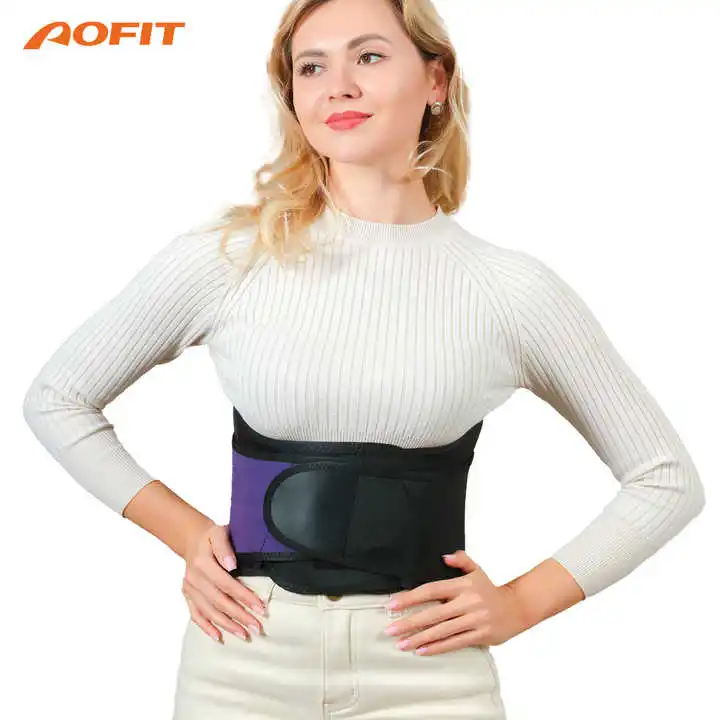 Men Women's Adjustable Waist Brace Flexible Nylon Lower Lumbar Support ...