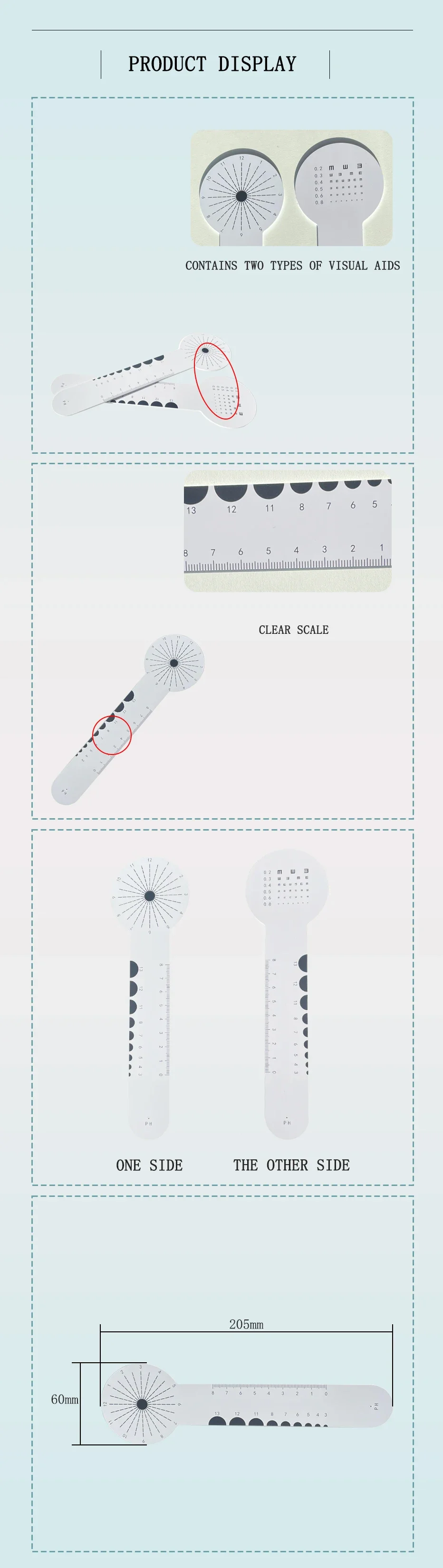 Pupil Distance & Height Measuring Ruler - Precision Tools