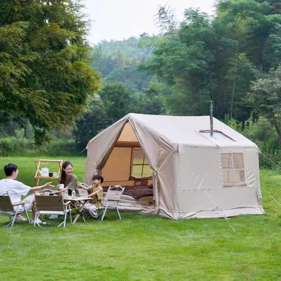 The Light Colour Air Inflatable Cabin Tent for Family Outdoor Camping ...