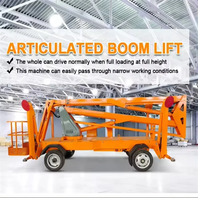 High Quality 8m 12m 16m 20m Towable Articulating Boom Lift Man Lift ...