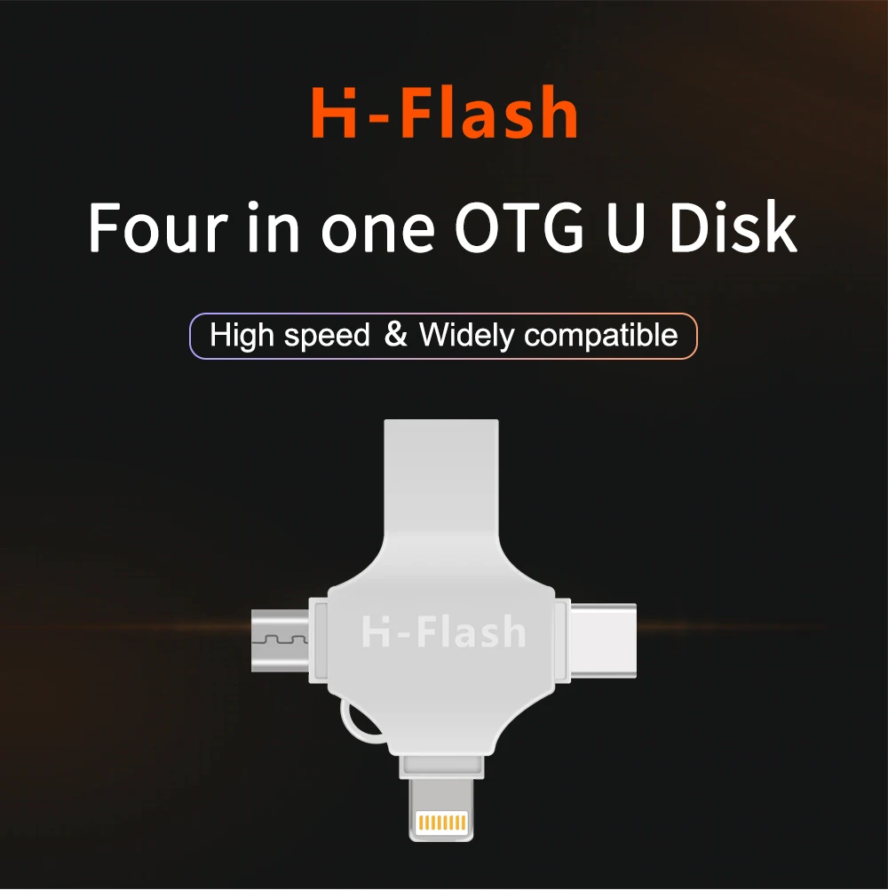 H-flash High Speed 4 in 1 USB Flash Disk - 32GB to 512GB