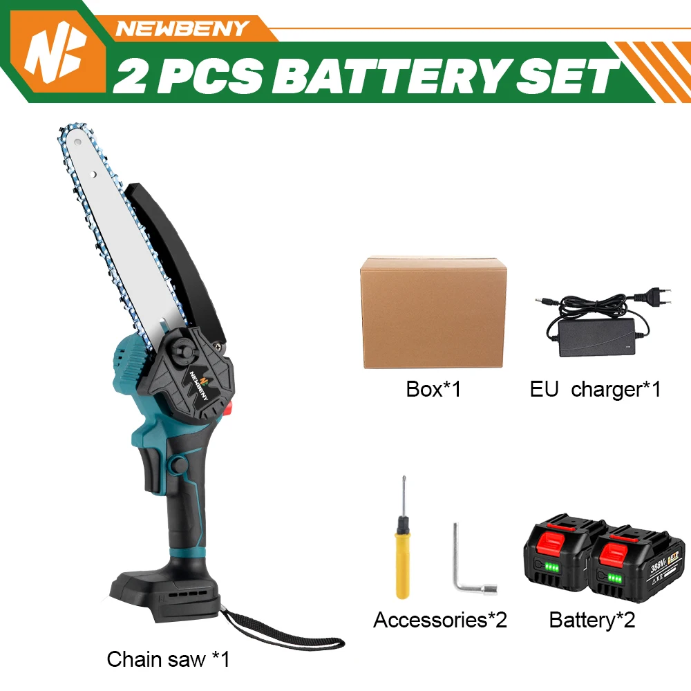 8 Inch Brushless Cordless Oil Electric Chain Saw for Makita 18V Battery