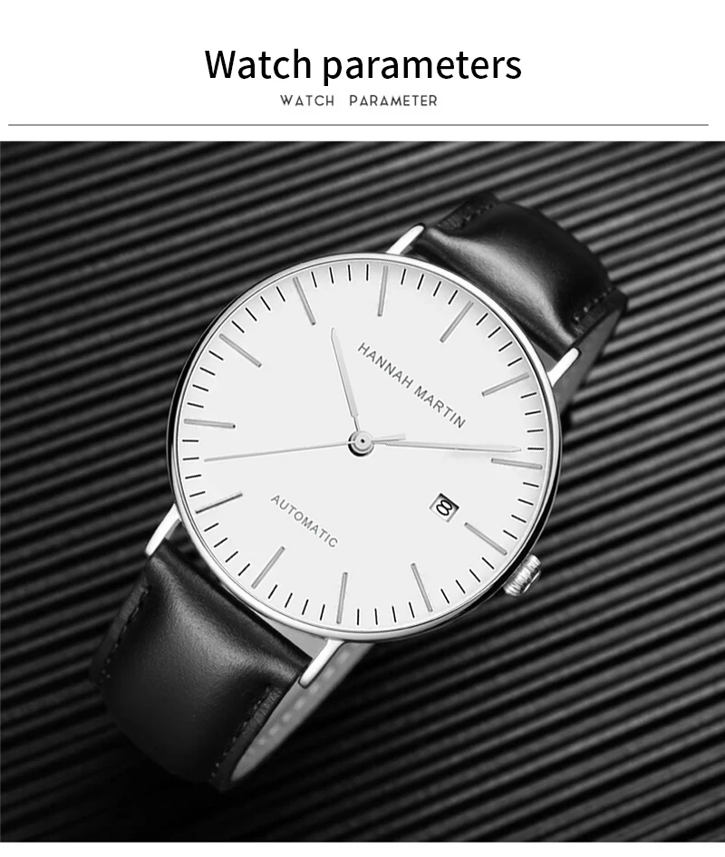 Hannah Martin Watch Factory New Custom Logo Minimalist Leather Strap ...