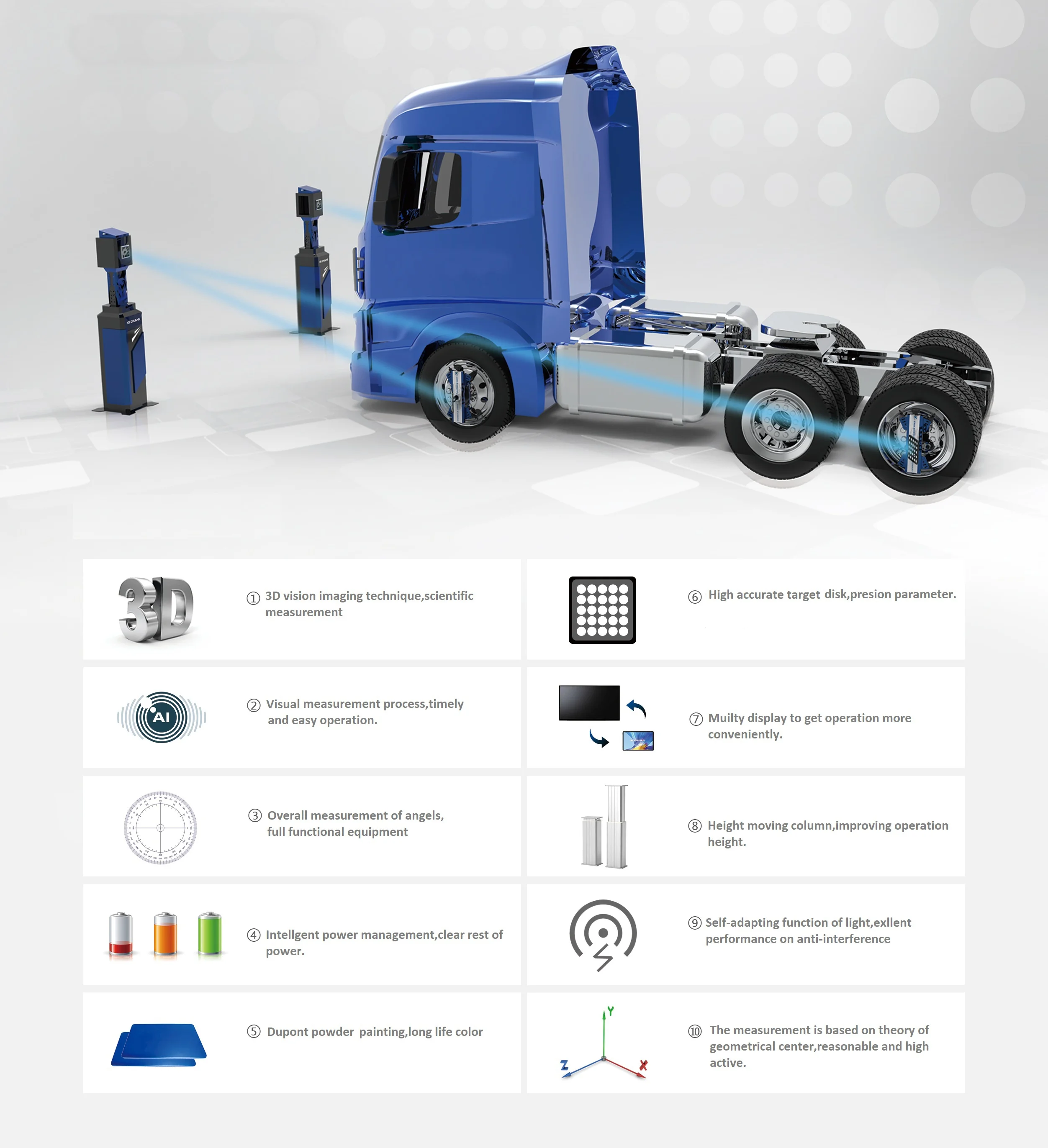 Alineación De Ruedas De Camión 3d,At-818 - Buy 3d Camión Alineador De ...