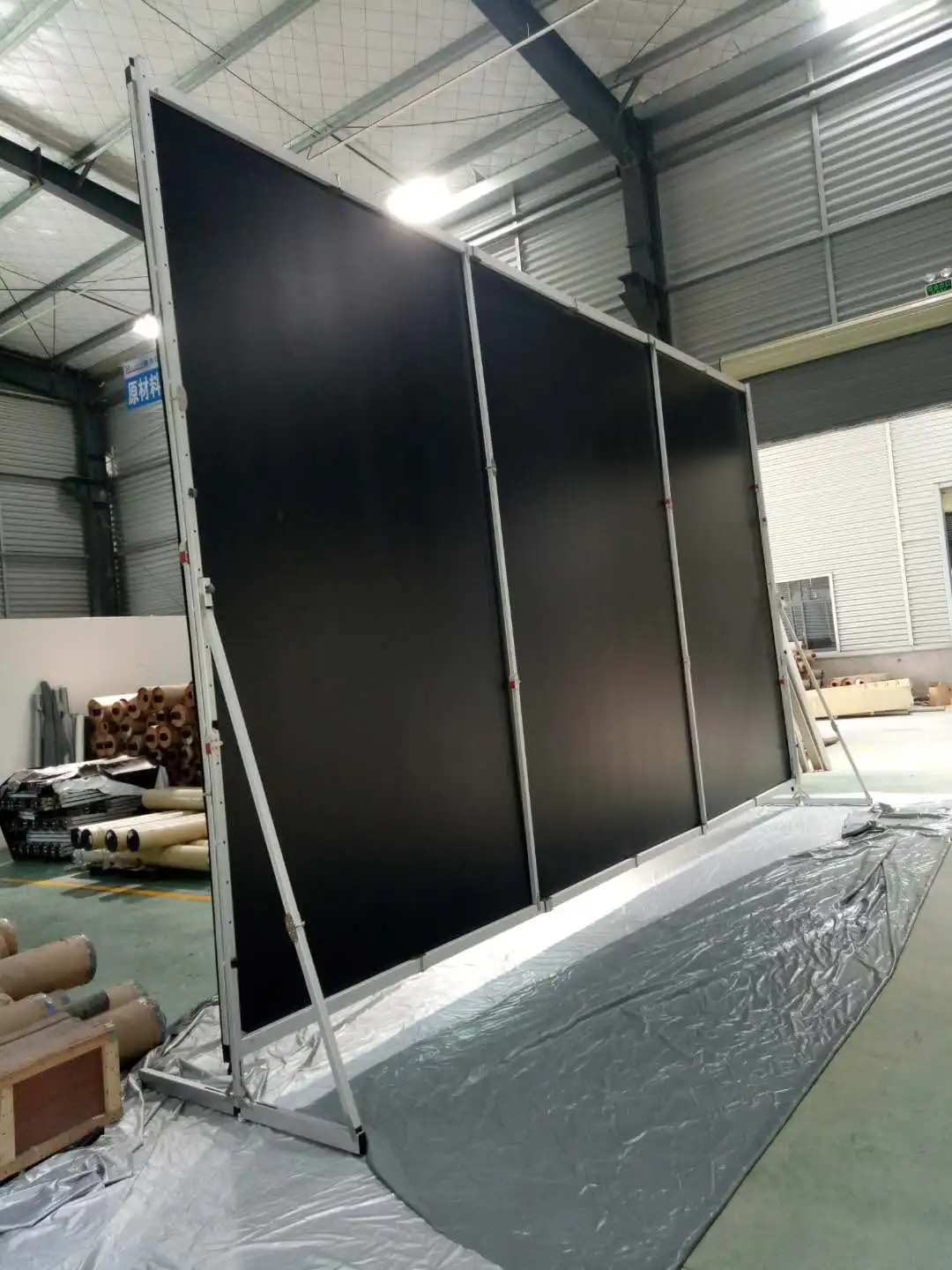 300 Inch 16:9 Large Outdoor Fast Folding Projection Screen With Flight ...