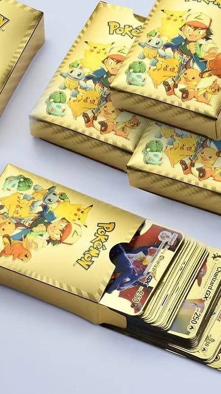 Charizard Blastoise Venusaur Gold Metal Poke Mon Cards 1st First ...