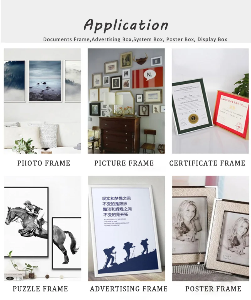 Aluminum Photo Frame - Simple Modern Metal Profile