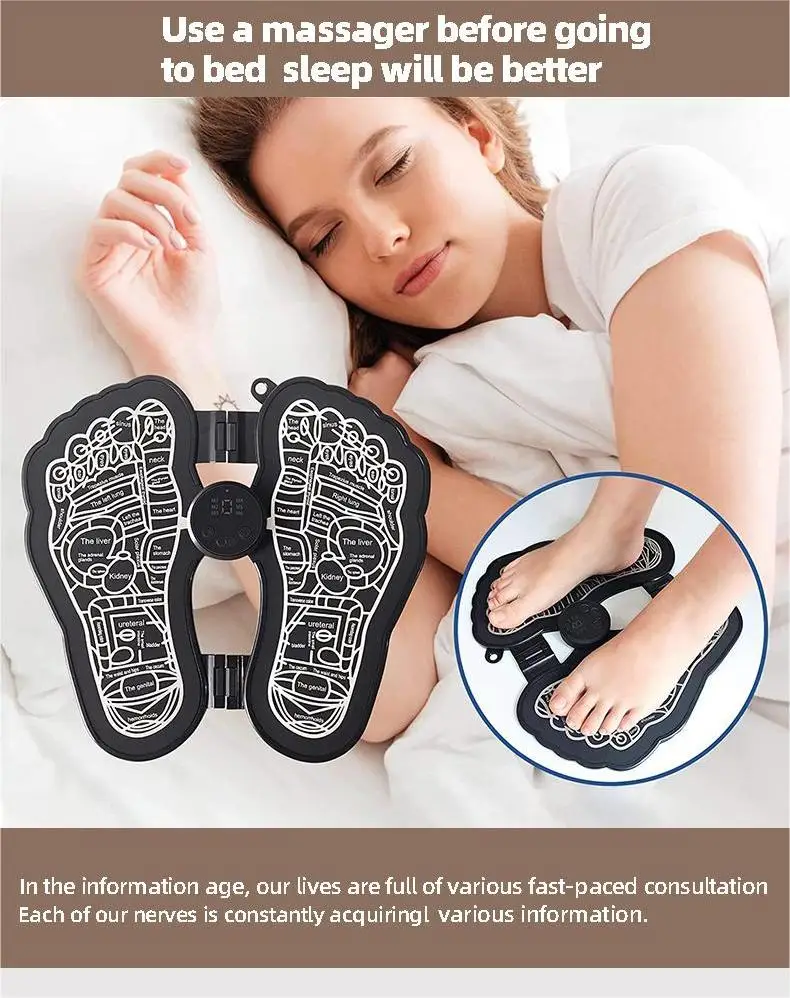 Hot Selling Foldable Electric Ems Foot Massage Pad Muscle Acupoints ...