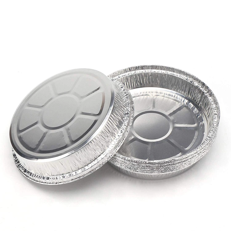 Custom Folding Edge 7/8 Inch Packaging Round Aluminium Foil Plates ...