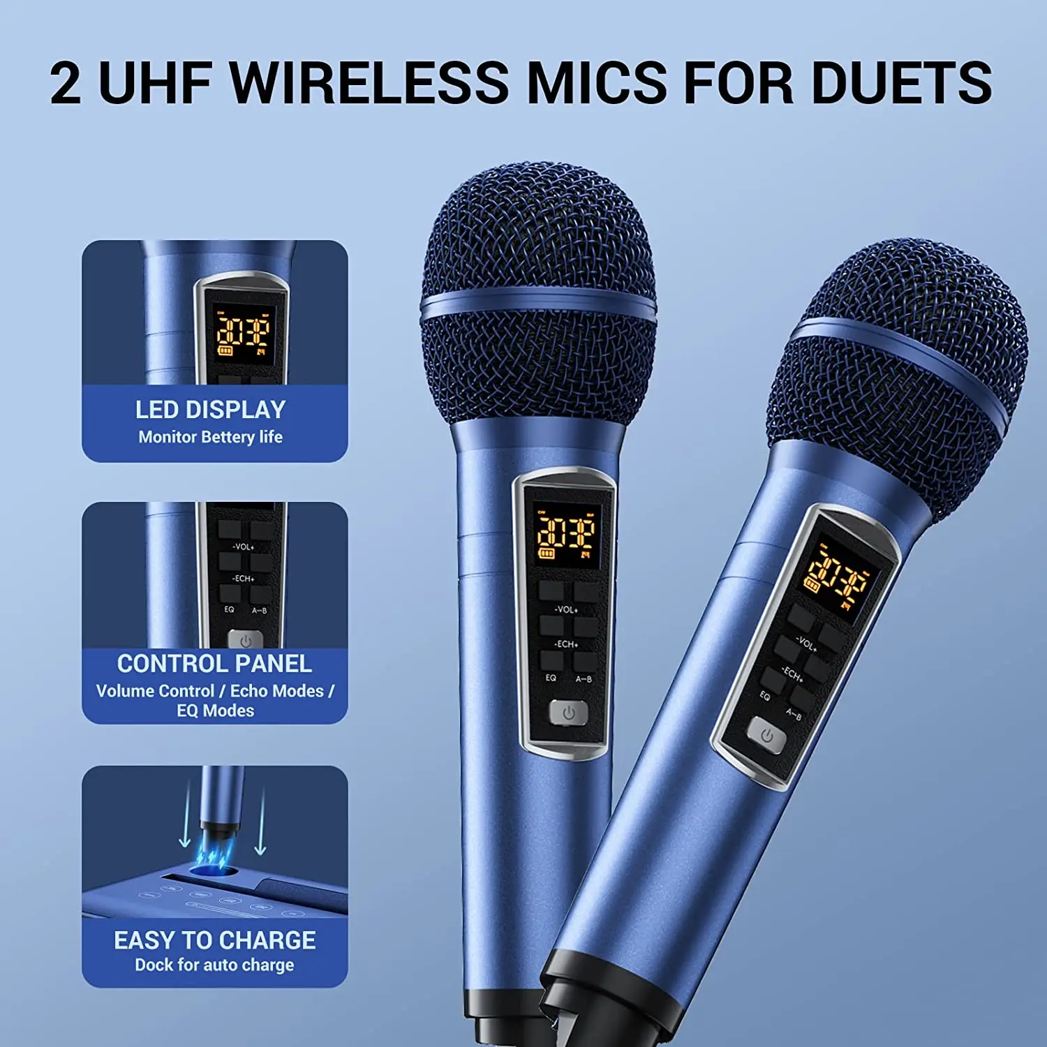 TONOR K9 Video Recording UHF Handheld Microphone System