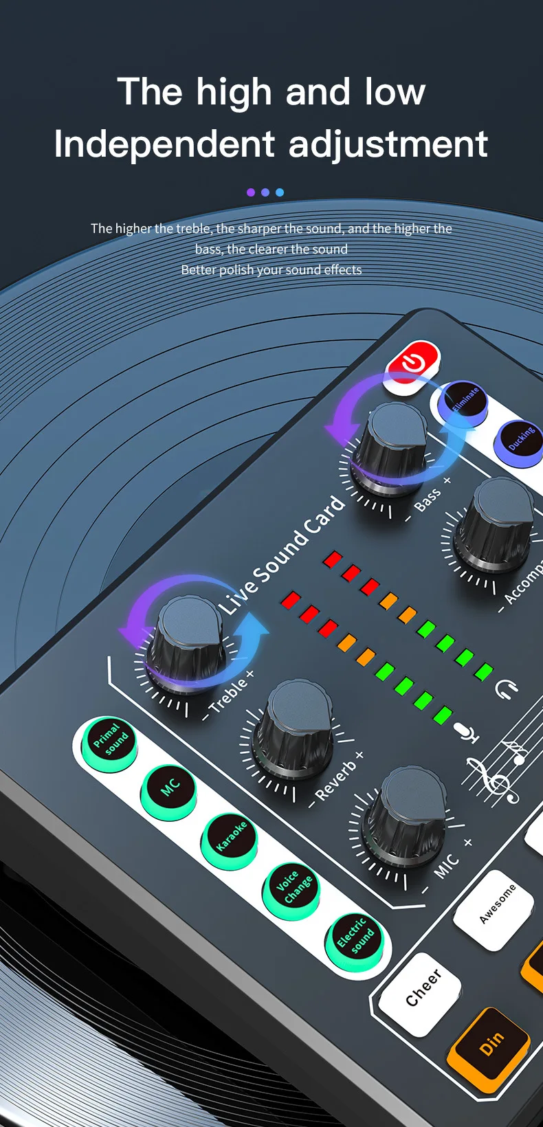 M8 Sound Card - Professional Audio Interface for Podcasting