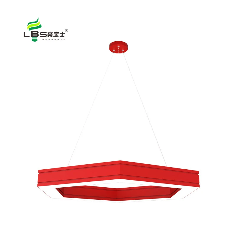 Led office hanging light hexagonal round square y-shaped ring Office ...