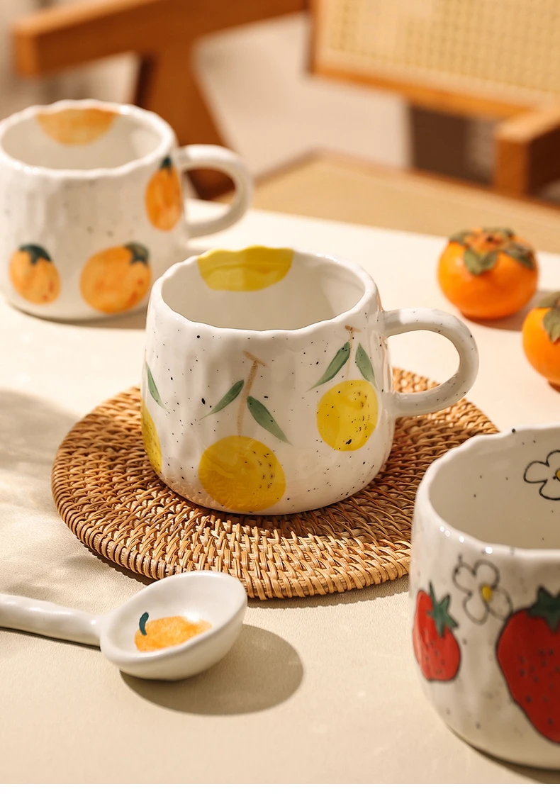Handmade Strawberry Ceramic Mugs - Perfect for Gifts