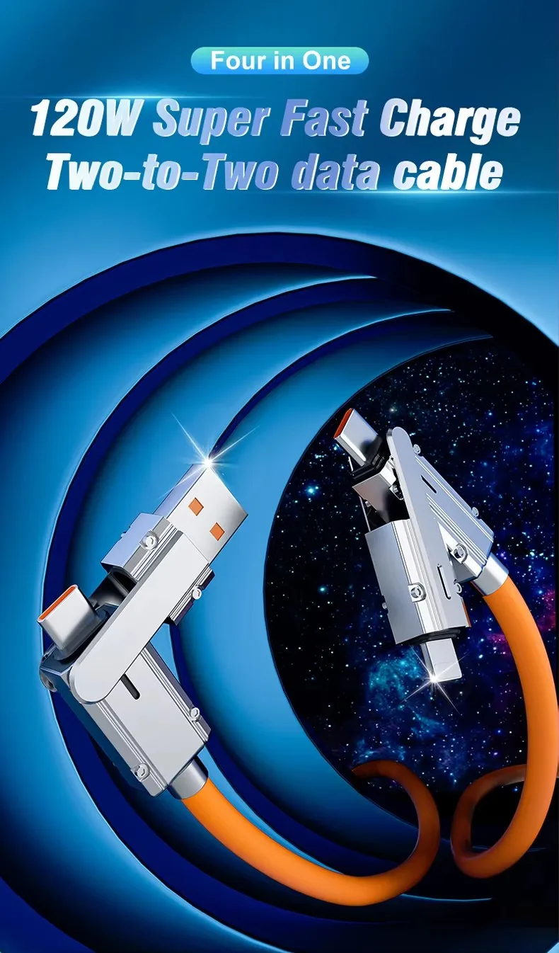 PD 27W 480Mbps 2 Tow 2 Data Cable Liquid Silicone Gel Zinc Alloy USB ...