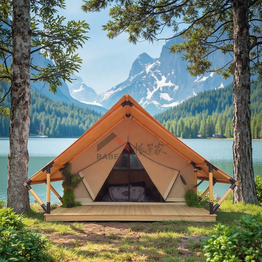 Luxury Safari Glamping Tent with Bathroom for Camping & Hotels - Custom OEM