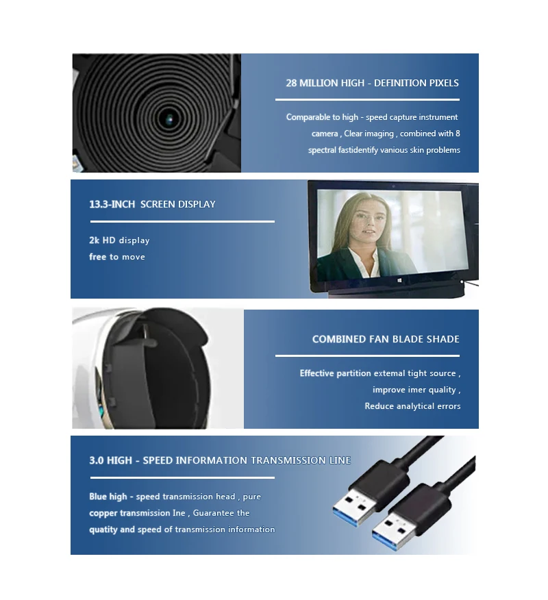 New Professional Magic Mirror Scope test Diagnosis 3d Face Skin ...