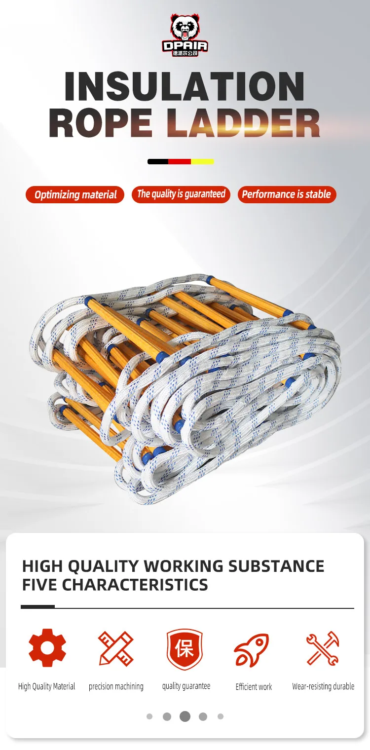 Portable Insulation Rope Ladder Emergency Escape Rope Soft Safety ...