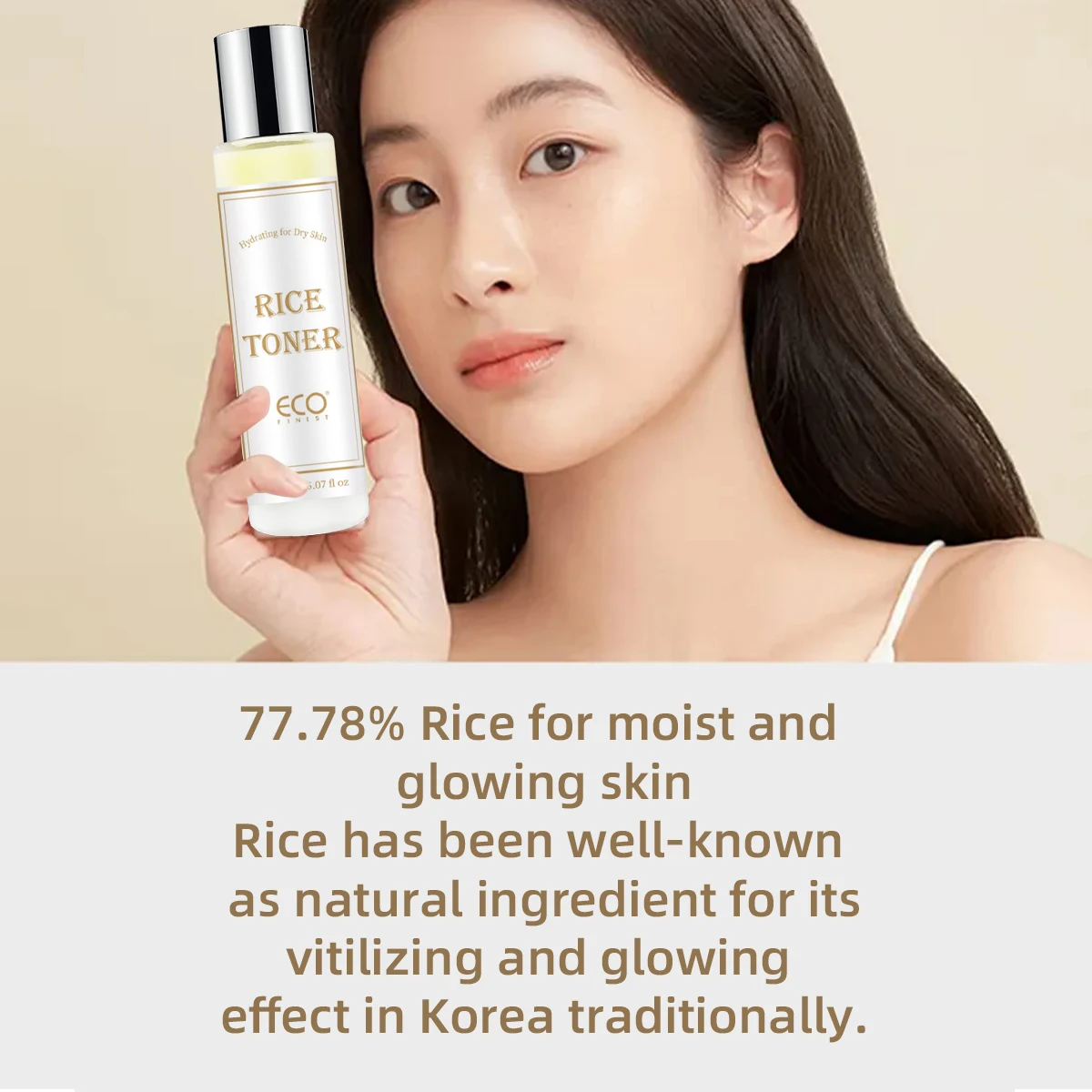 77.78% Rice Extract Glow Essence Rice Toner With Niacinamide Hydrating ...