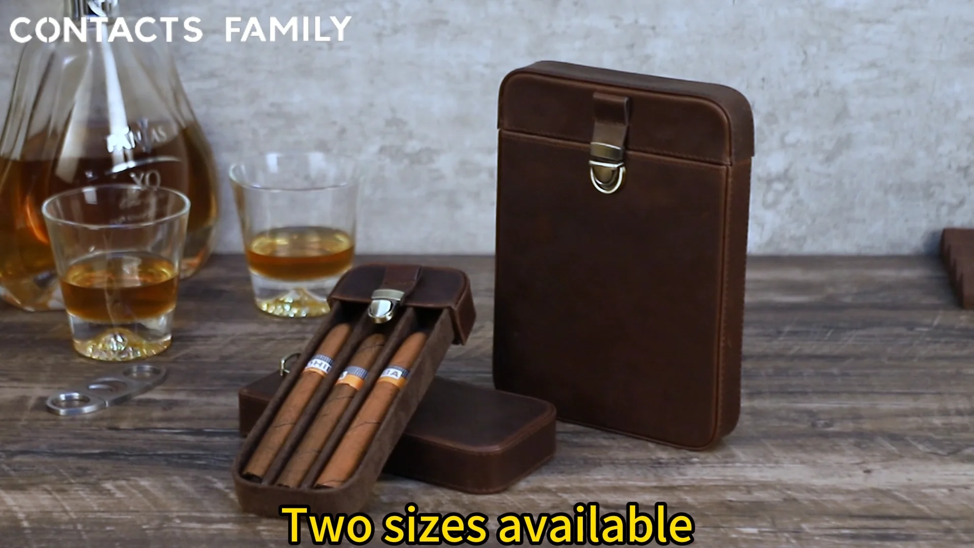 Wholesale Custom Portable Cigar Case Humidor Travel Leather Cigar ...