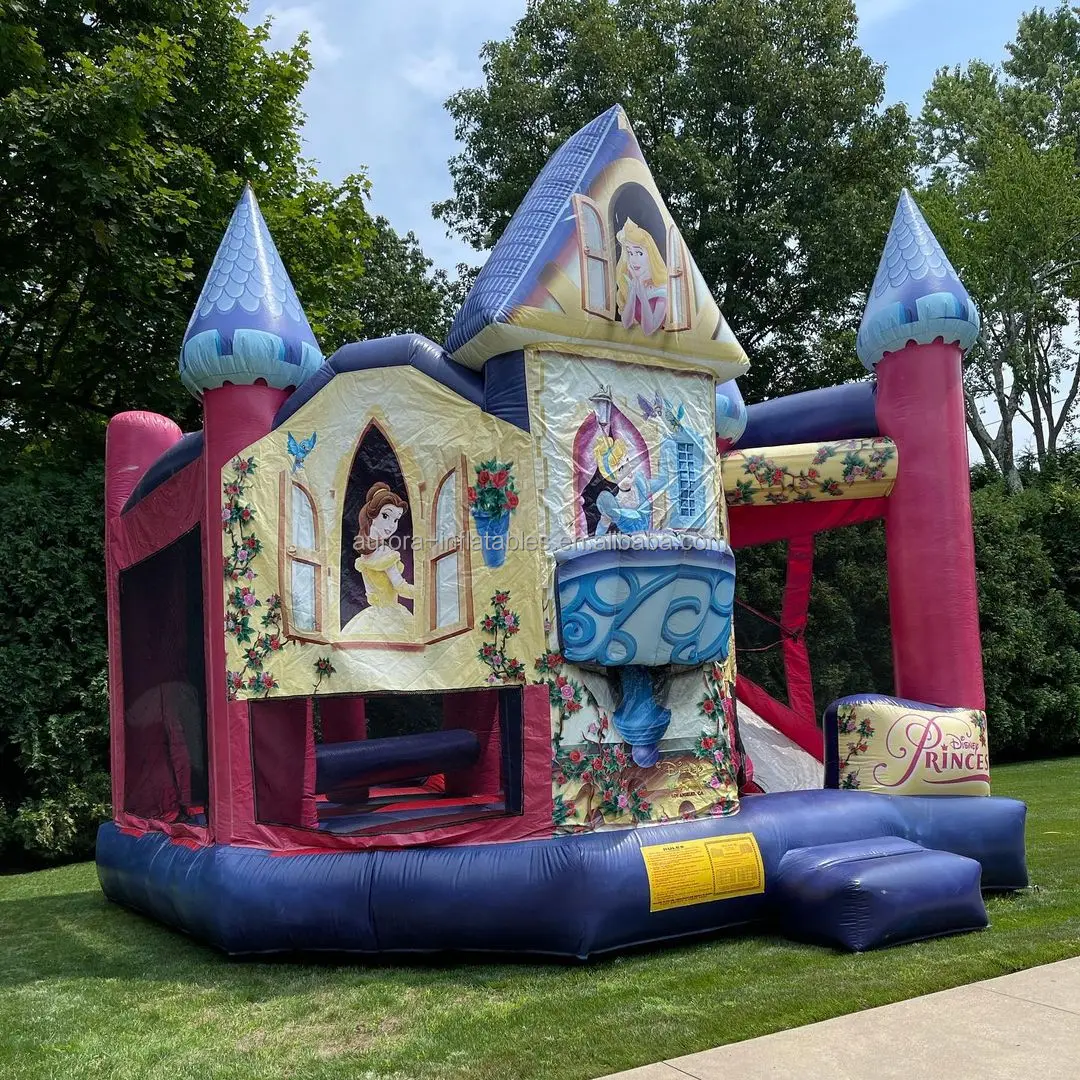 Princess Inflatable Combo Inflatable Bounce House With Slide Combo ...