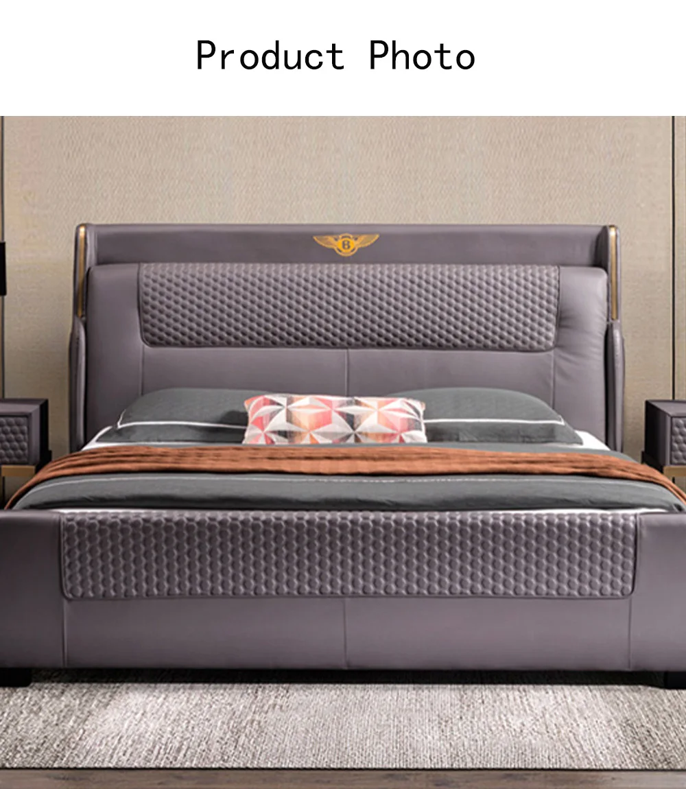 Modern Luxury King Size Upholstered Bed - Zimoo Furniture
