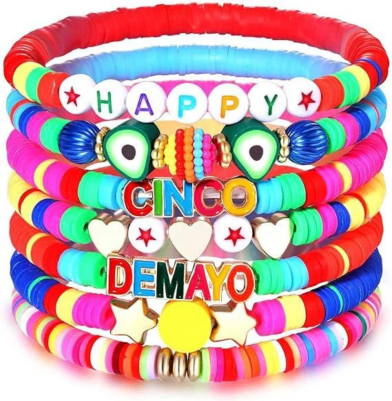 Ms-230 9 Piece Carnival Mardi Gras Bracelets Accessories Beaded Purple ...