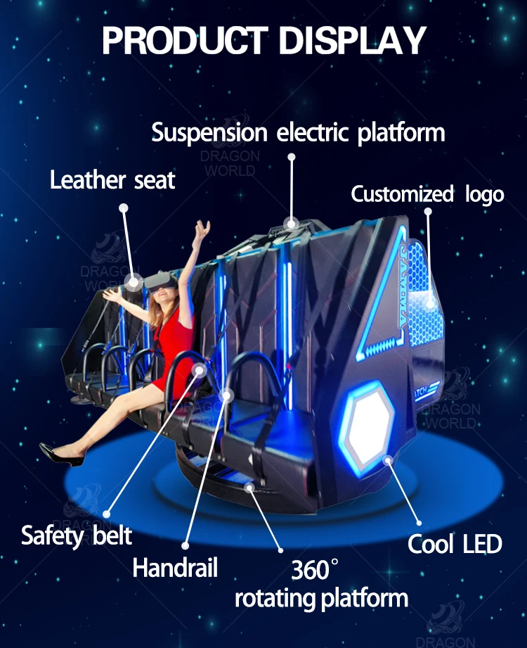 Newest Arrival X-space Virtual Reality Cinema Amusement Park 9d Vr Simulator 6 Player Vr Bench ...