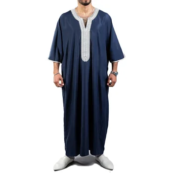 9174 2024 Embroidered Traditional Boubou Jalabiyas Jubbah Muslim Men's ...