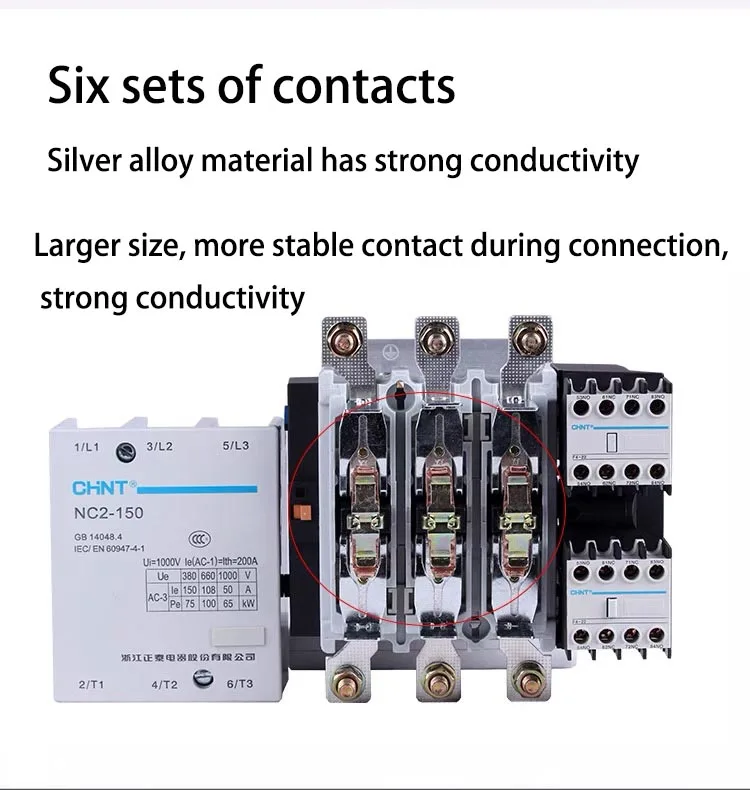 Chint AC Contactor NC2 Series New Original AC Contactor 115 150 185 225 ...