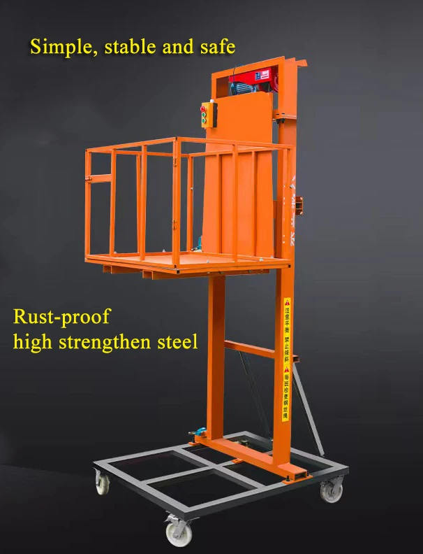500kg 3m Mobile Mini Cargo Lift Elevator Warehouse Home Portable Steel ...