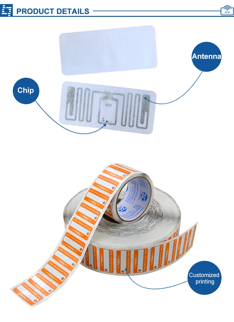 Wholesale Passive Rfid Label Tag Printable Ucode8 Uhf Rfid Sticker For ...