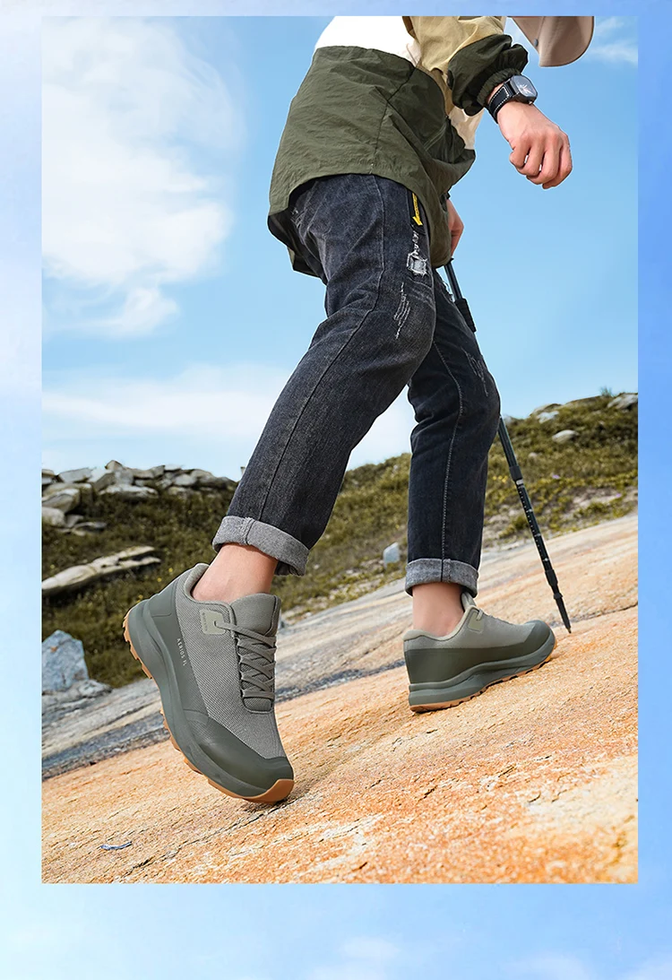 Mens Outdoor Quality Low Cut Hiking Shoes Comfort And Anti Slip